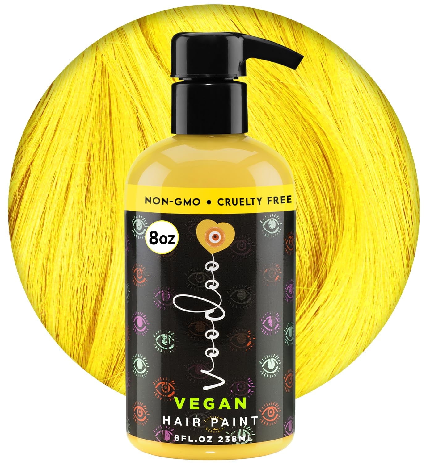 Voodoo Semi-Permanent Yellow Hair Dye (Sunny), Vegan, Ammonia-Free, 8 ...
