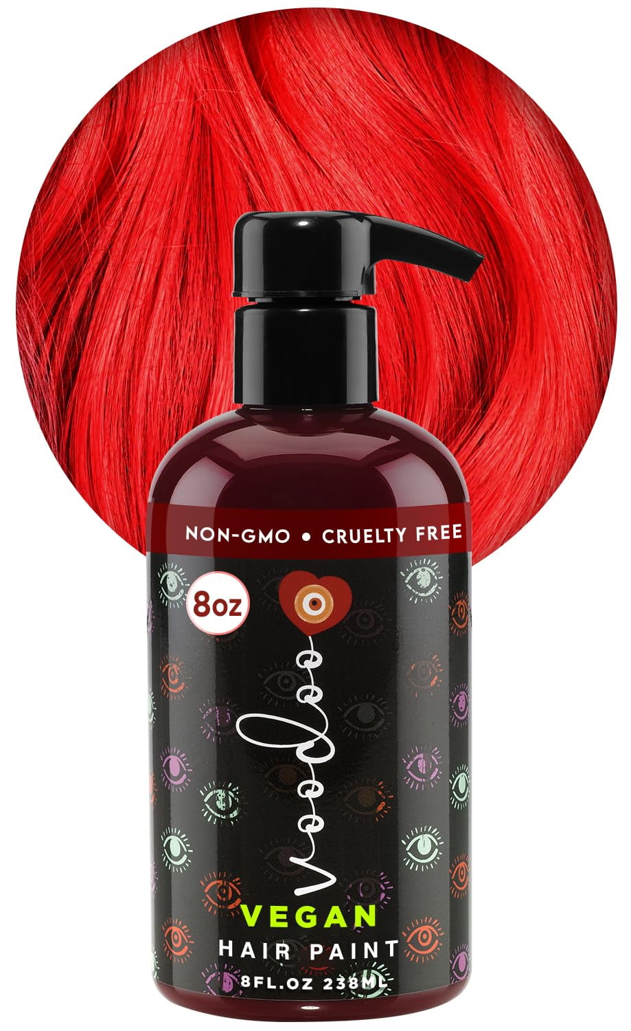 Voodoo Vegan Hair Paint - Fire Engine Bright Red, 8 fl oz | Semi ...
