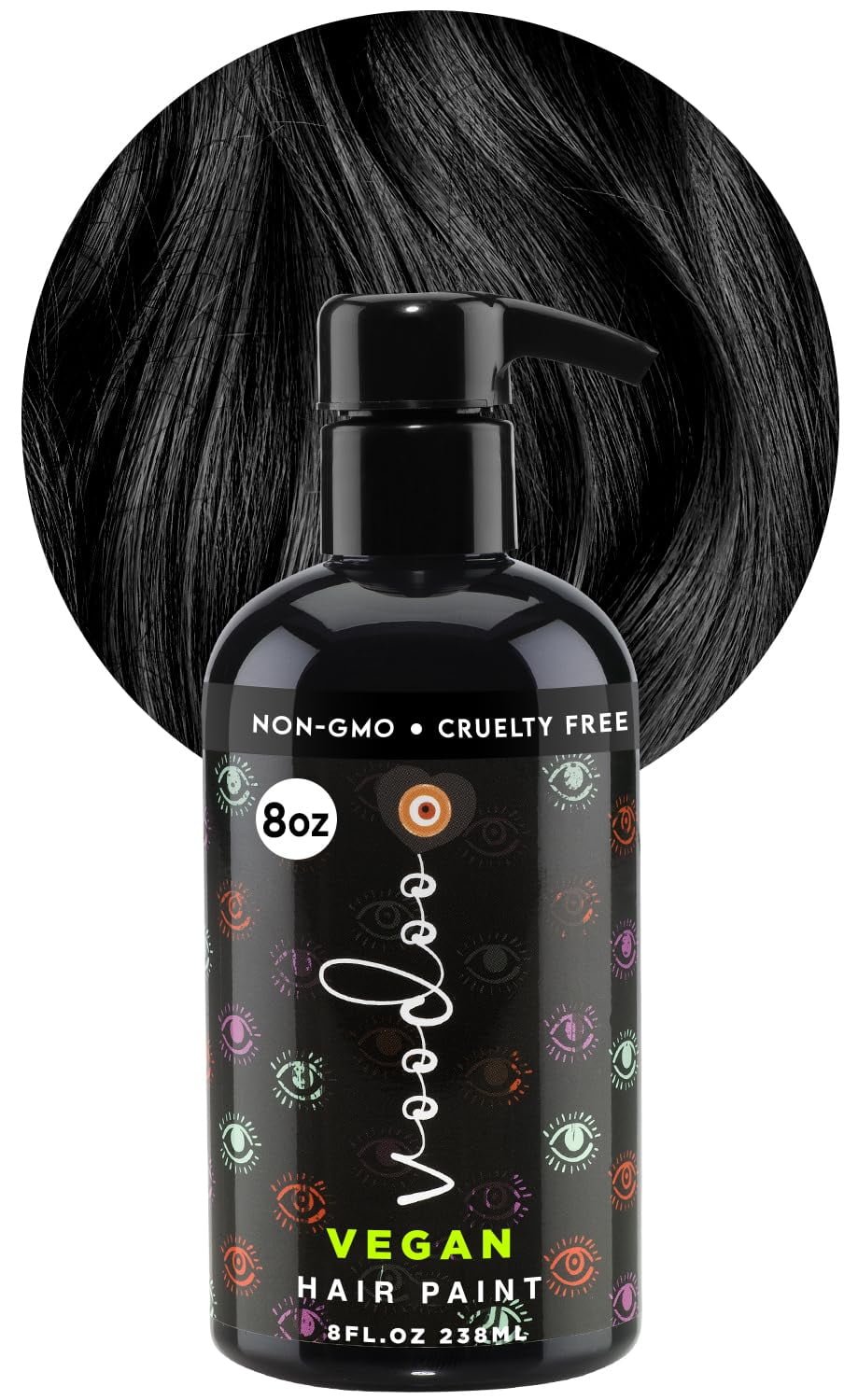 Voodoo Semi-Permanent Black Hair Dye (Mystery Black), Vegan, Ammonia ...