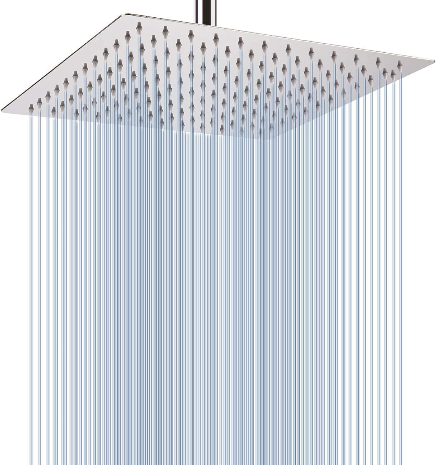 Voolan Rain Shower Head - High Flow Large Rainfall Shower Heads Made of Stainless Steel ...
