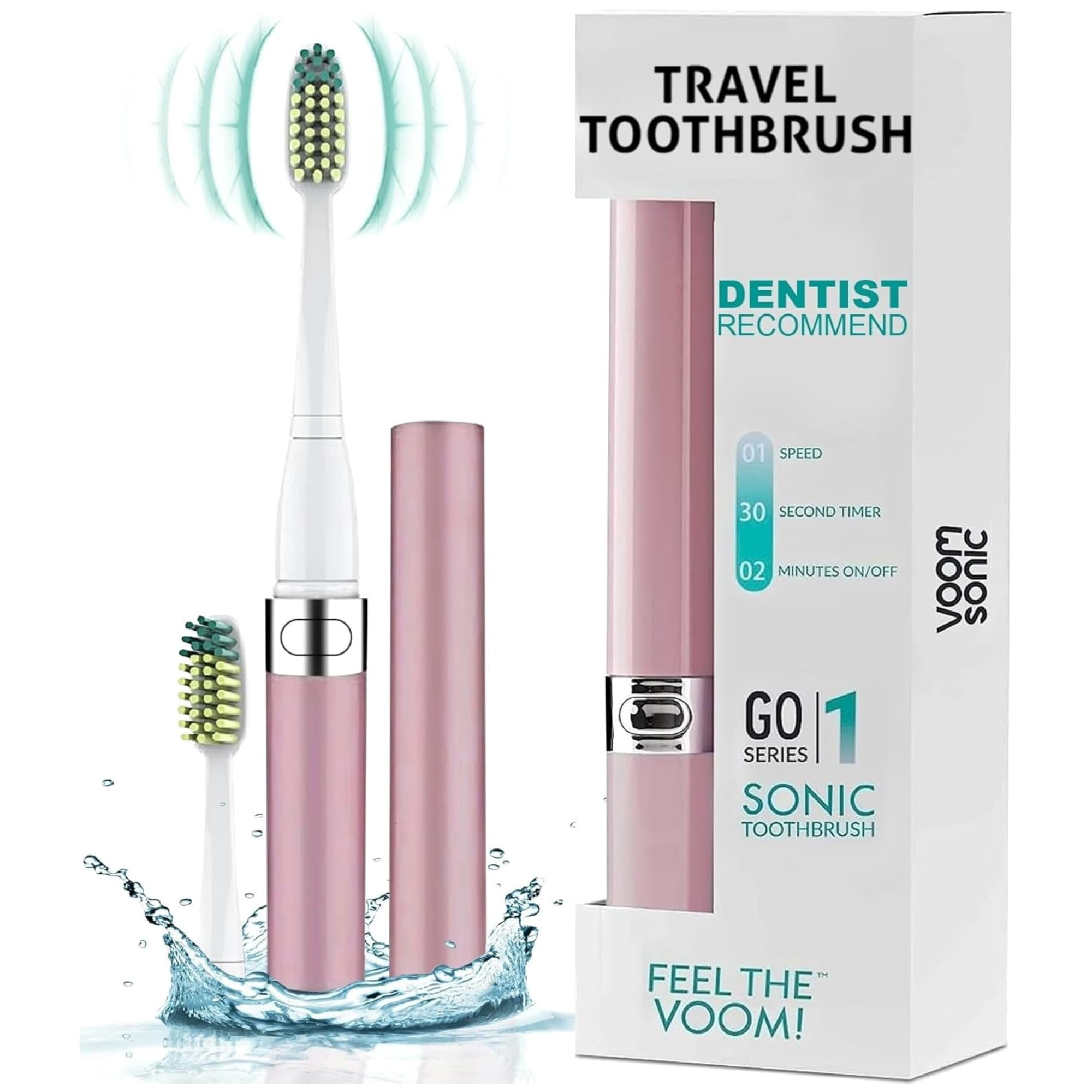 Voom Sonic Go 1 SSF20 Series Travel Electric Toothbrush, Travel Toothbrush (Dentist Recommended ...