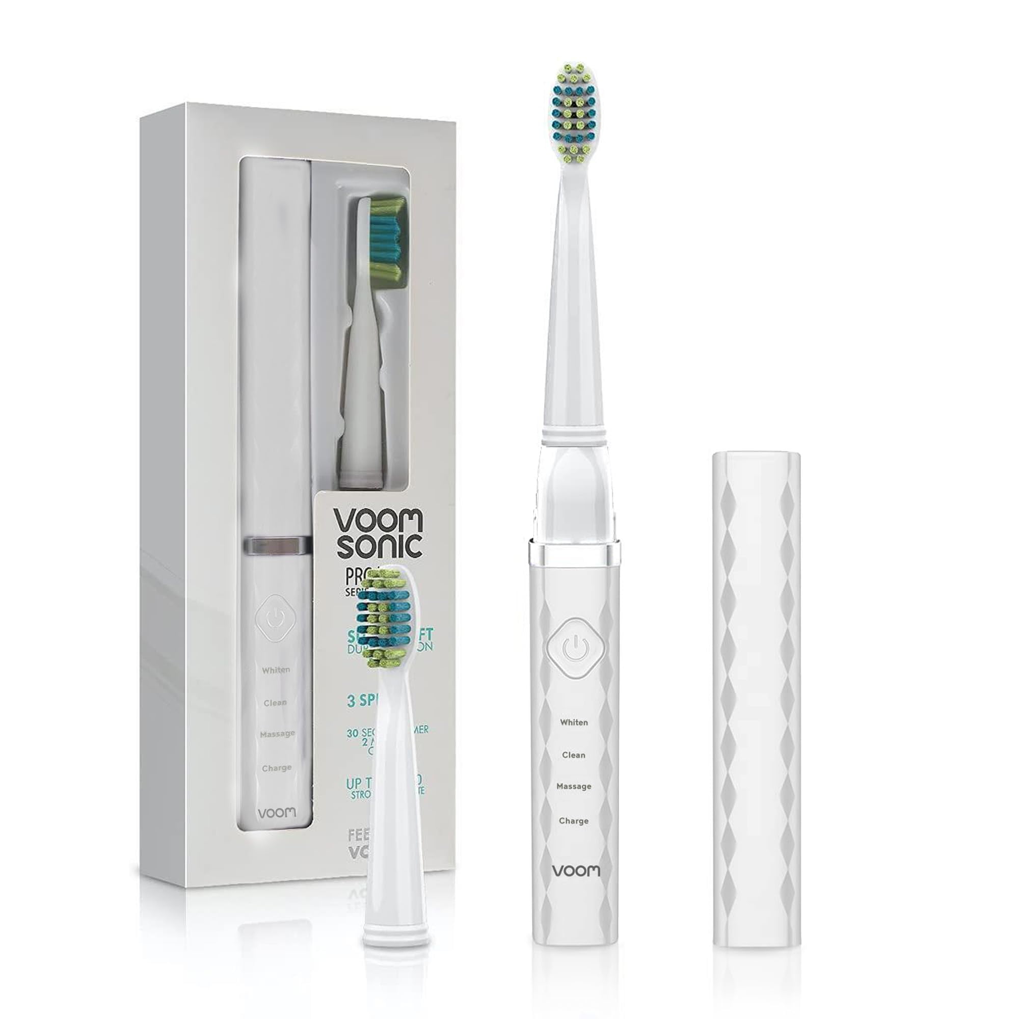 Voom Sonic Pro 3 Rechargeable Electric Toothbrush With Soft Dupont Nylon Bristles Dentist ...