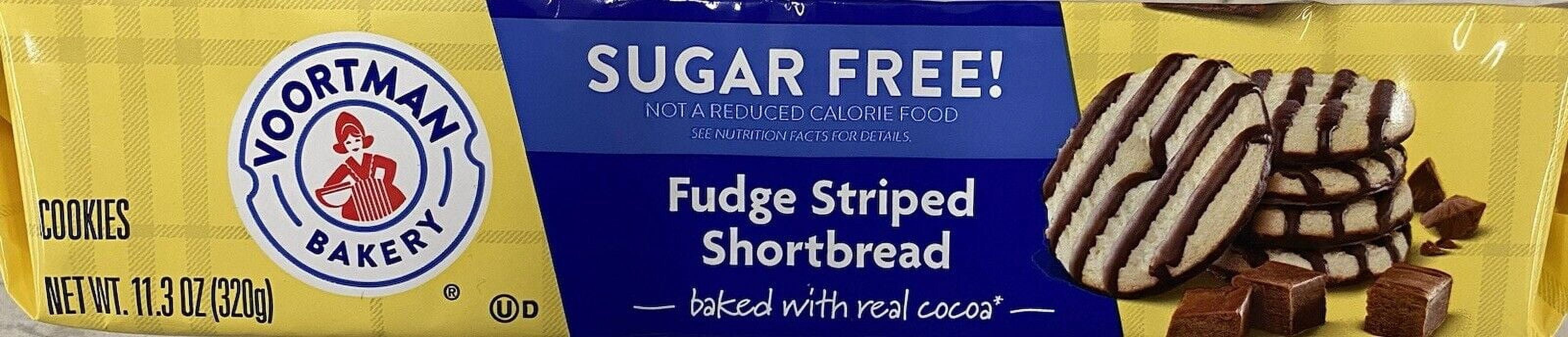Voortman Bakery SUGAR FREE Fudge Striped Shortbread Cookies 11.3 Oz ...