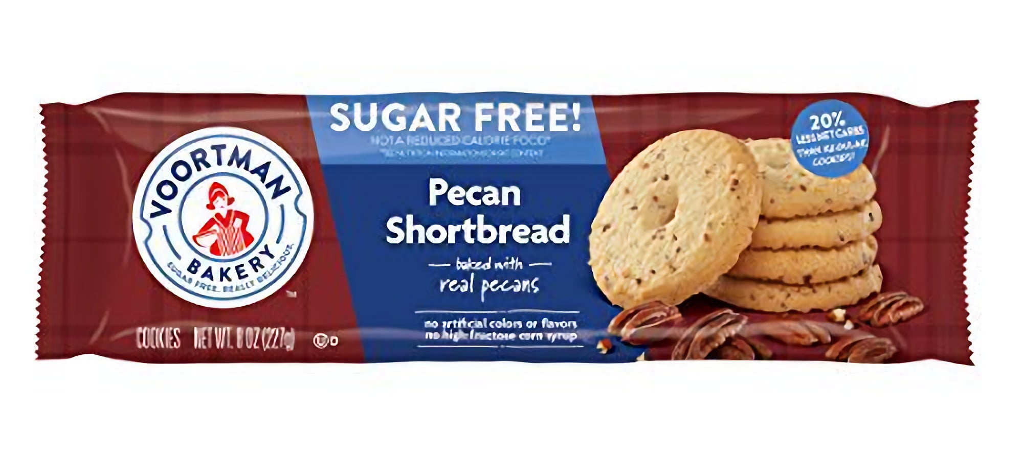 Voortman Pecan Shortbread Cookies, 12 Count, Delicious Buttery Flavor ...