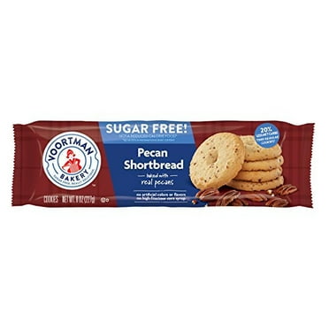 Voortman Sugar Free Pecan Shortbread Cookies, 8oz. Pack of 4, Real ...