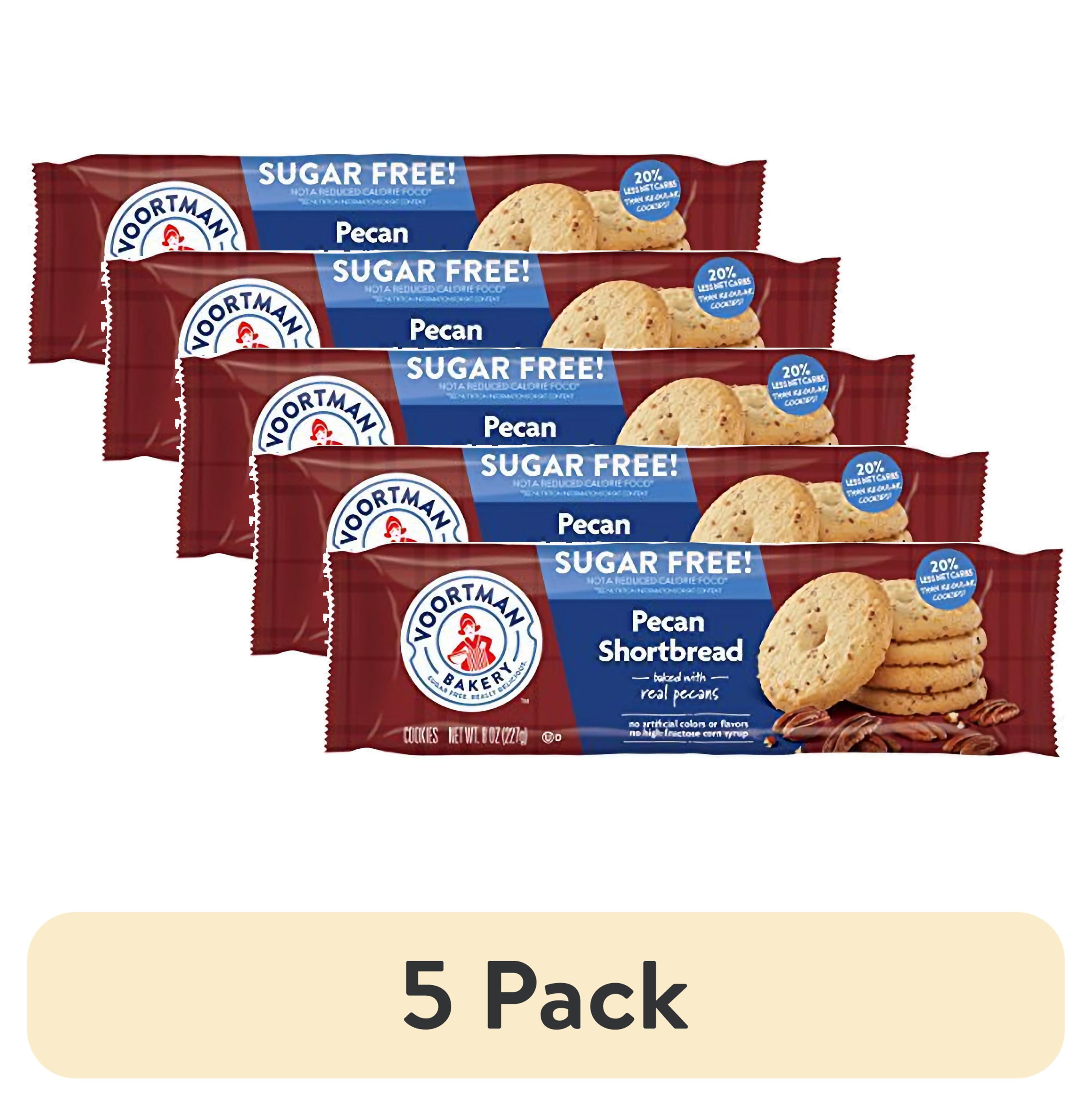 (5 pack) Voortman Bakery Sugar Free Pecan Shortbread Cookies | 12 Count ...