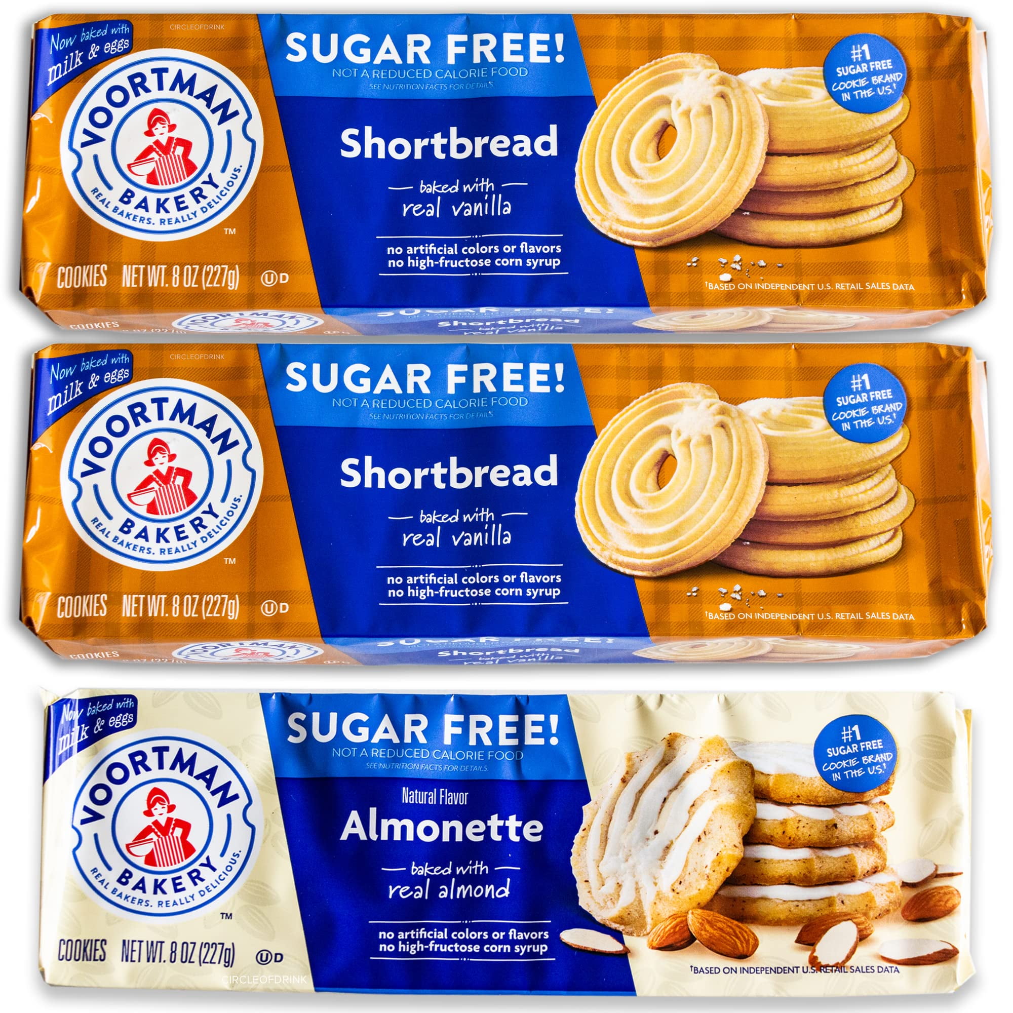 Voortman Sugar Free Cookies TMA2 - Variety Pack - Shortbread Swirl (2 ...