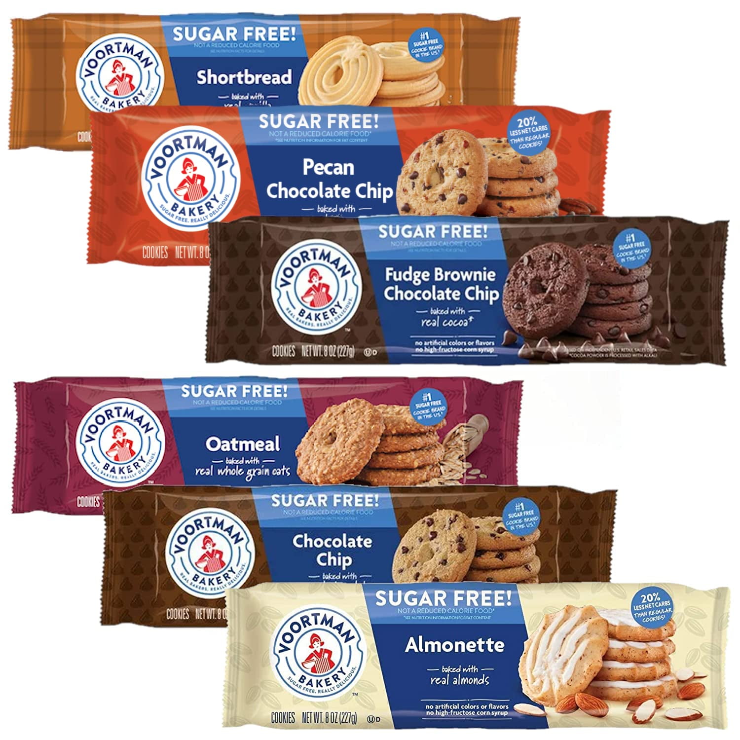 Voortman Bakery No Sugar Added Cookies, 6 Flavors | Chocolate Chip ...