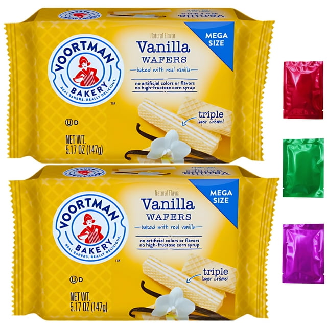 Voortman Vanilla Wafers, 5.17oz Mega Size (Pack of 2) - Baked with Real ...