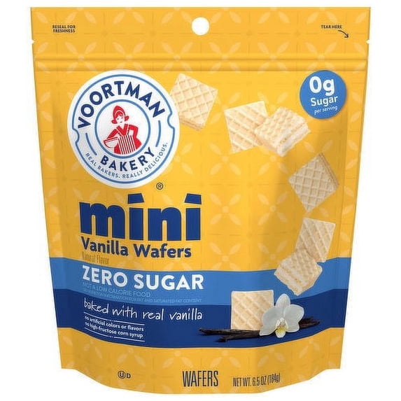 Voortman Zero Sugar-Free Mini Vanilla Wafers, Freshly Baked, No ...