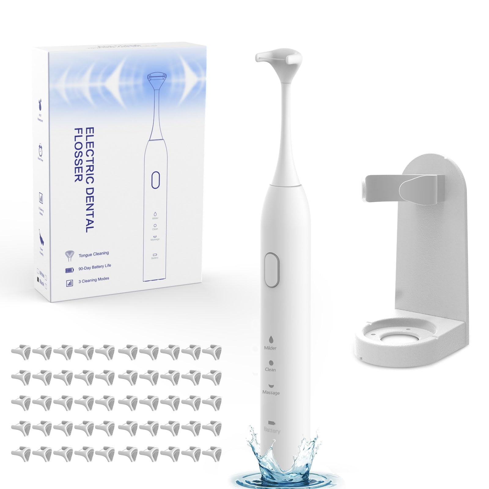 Voraiya Electric Flosser Dental OIF8 Floss 3 Modes + 50 Replacement ...