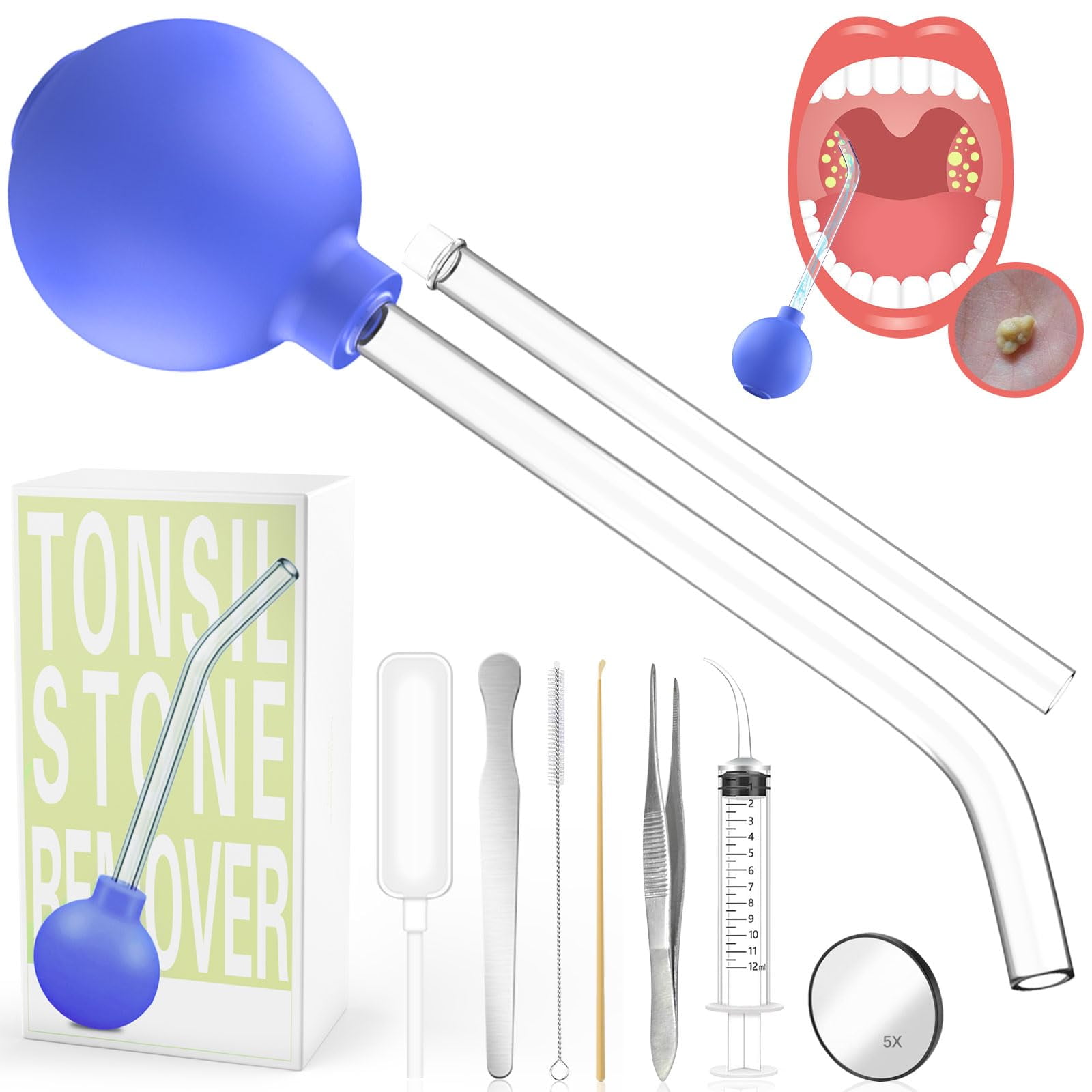 Voraiya® Upgrade Tonsil Stone Removal Kit 10 Pcs, Tonsil Stone Remover ...