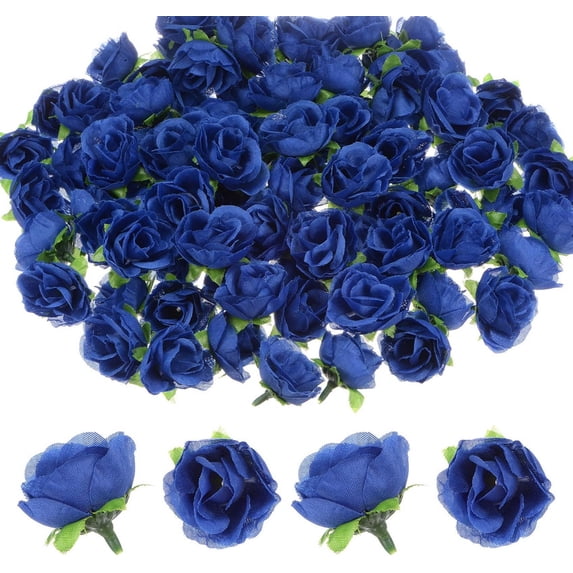 Vorkoi 100pcs Artificial Roses Heads, 1.3 Inch Small Silk Faux Rose ...