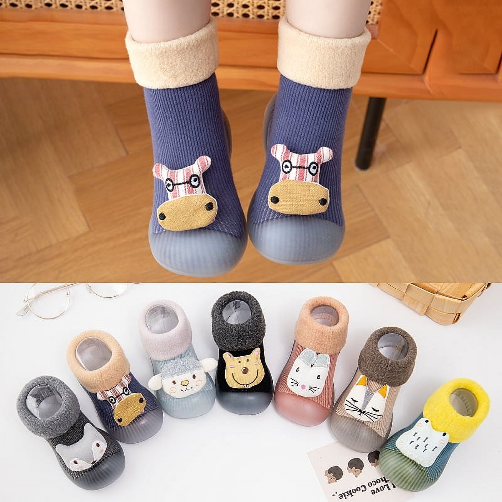 Vorkoi Baby Sock Shoes Boys Girls First Walking Shoes Non-Slip Slippers ...