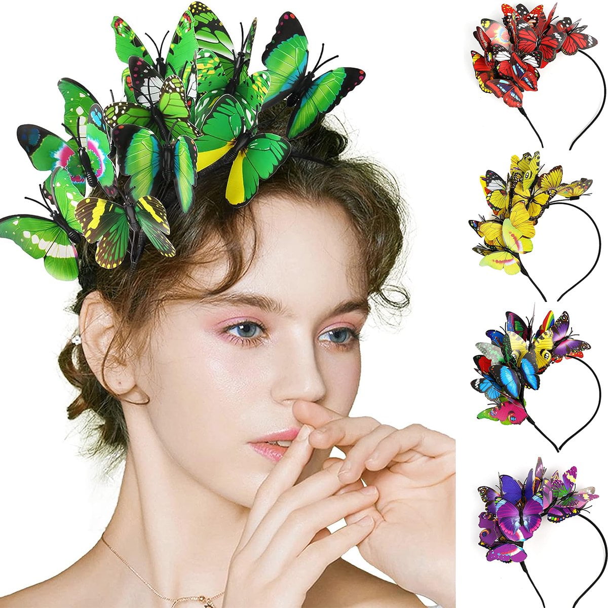 Vorkoi Butterfly Headbands Fascinators Hat Women Butterfly Costume ...