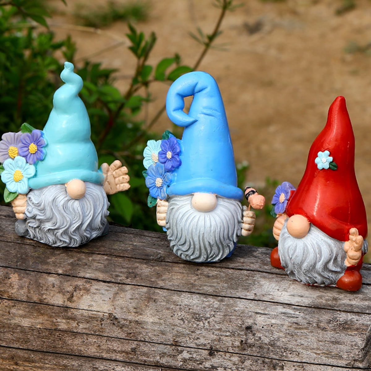 Vorkoi 4PCS Resin Dwarf Gnome Garden Statue, Outdoor Decor for Patio ...