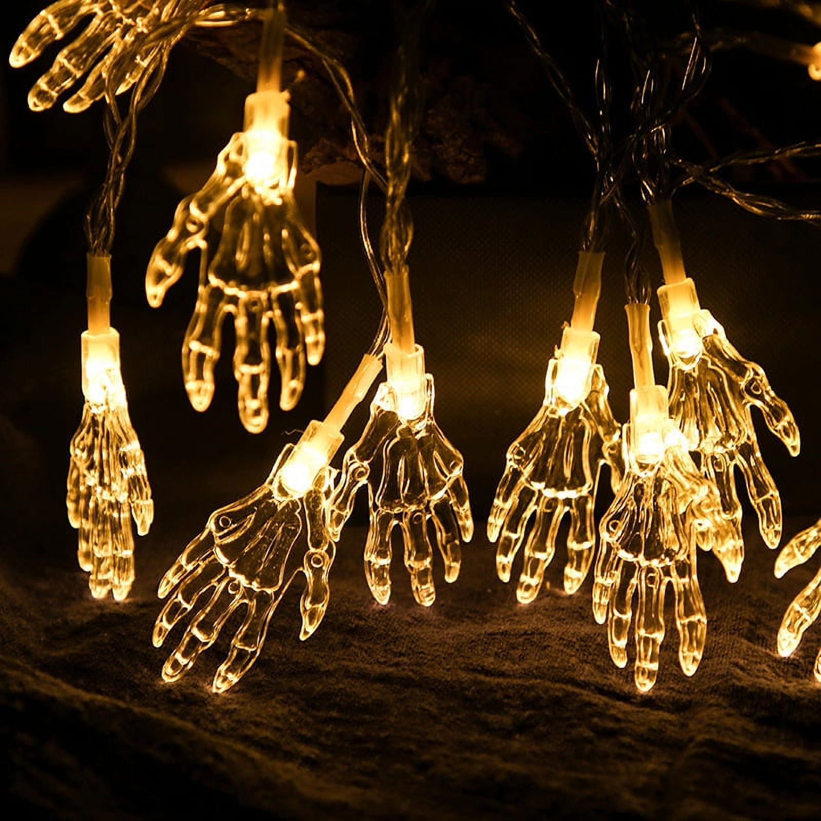 Vorkoi Halloween Skeleton Decor, Skeleton Arm String Lights Waterproof ...