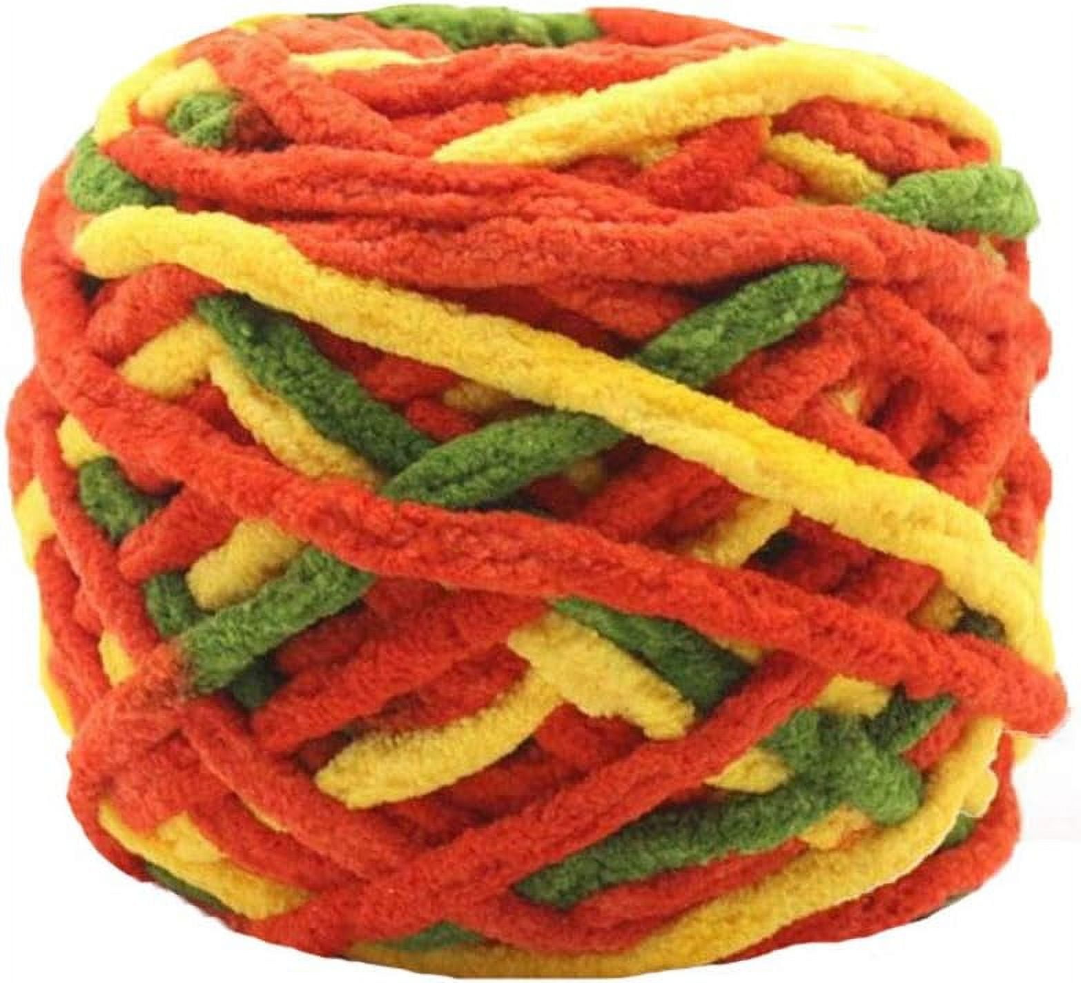 Vorkoi Jumbo Chenille Yarn,Colorful Chunky Chenille Yarn,Arm Knit Yarn ...