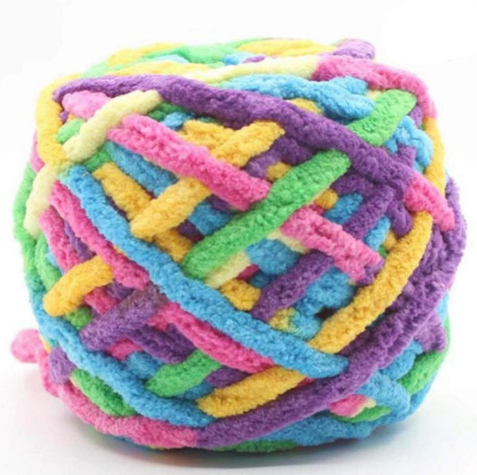 Vorkoi Jumbo Chenille Yarn,Colorful Chunky Chenille Yarn,Arm Knit Yarn ...