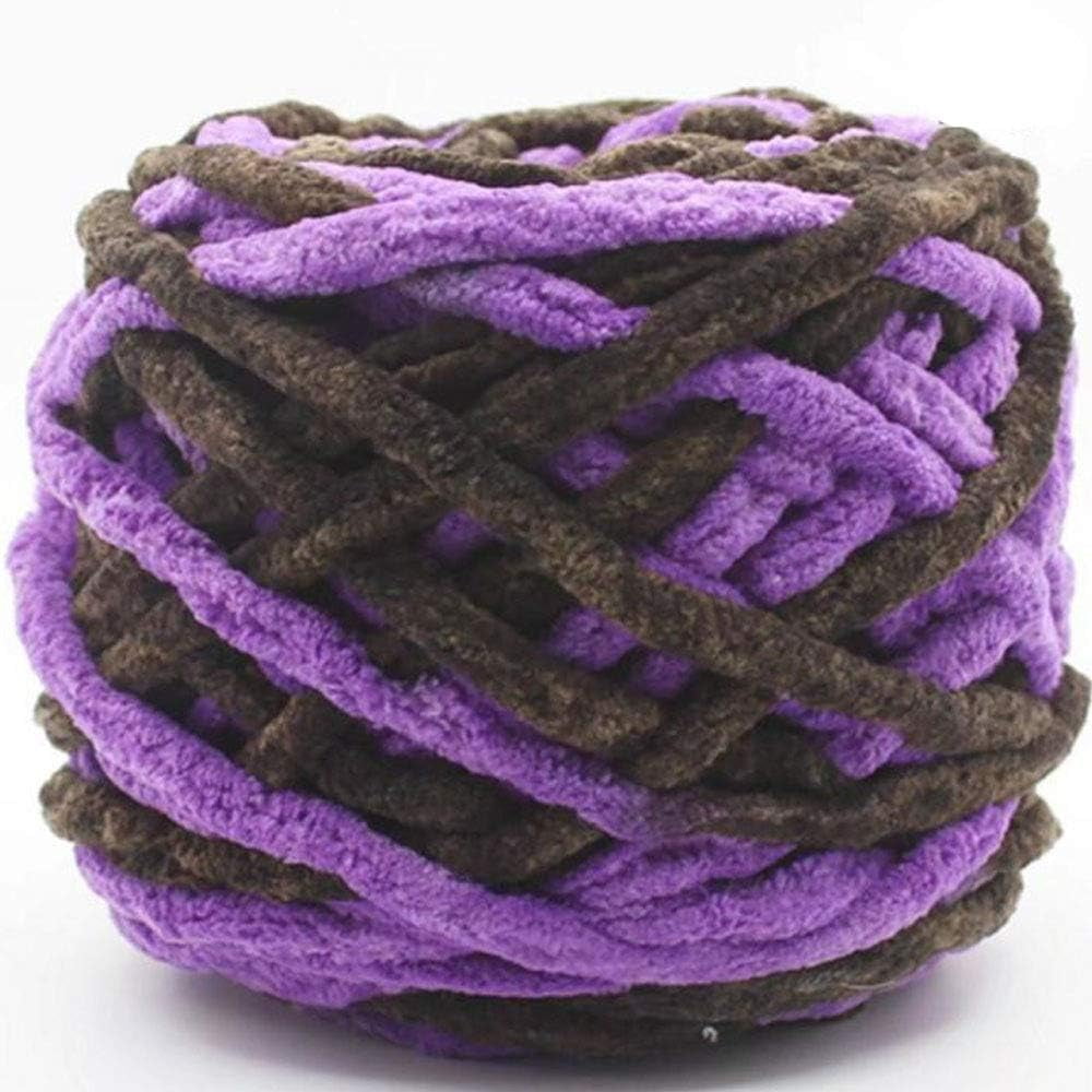 Vorkoi Jumbo Chenille Yarn,Colorful Chunky Chenille Yarn,Arm Knit Yarn ...