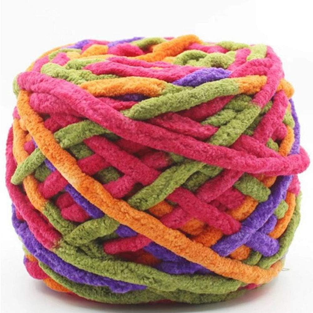 Vorkoi Jumbo Chenille Yarn,Colorful Chunky Chenille Yarn,Arm Knit Yarn ...