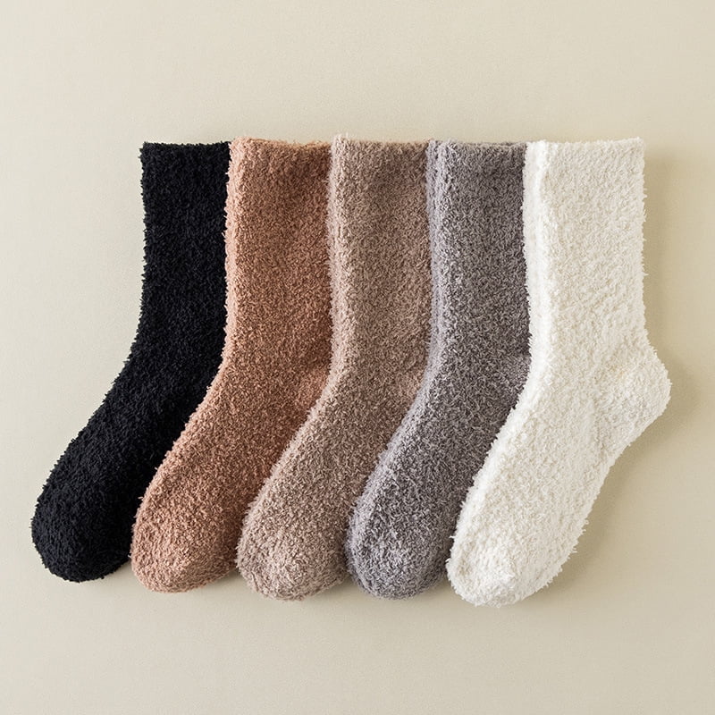 Vorkoi Womens Mens Fuzzy Socks Fleece Fluffy Cabin Plush Warm Sleep ...