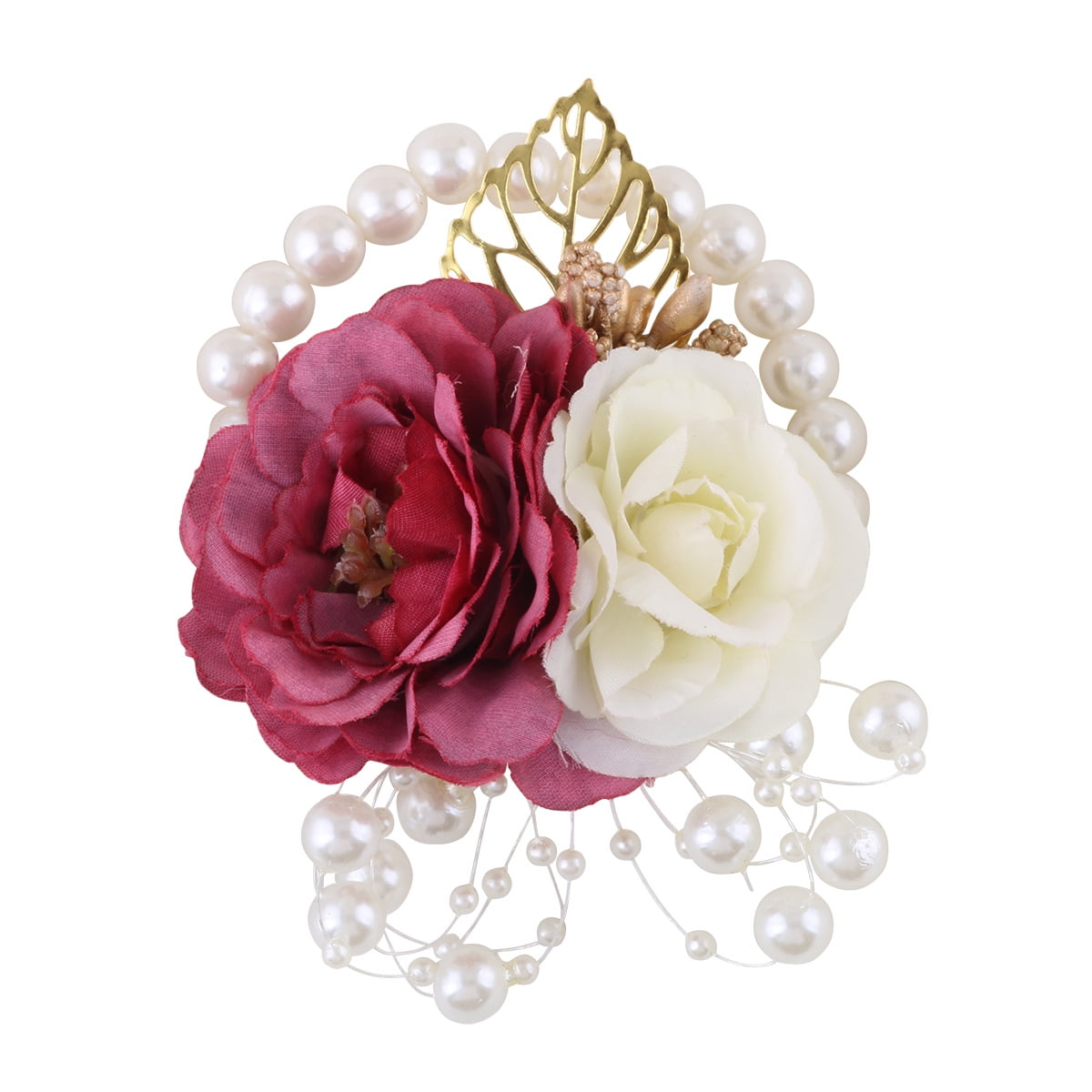 Vorkoi Wrist Corsage for Wedding，Party Prom Hand Flower Decor，Mother of ...