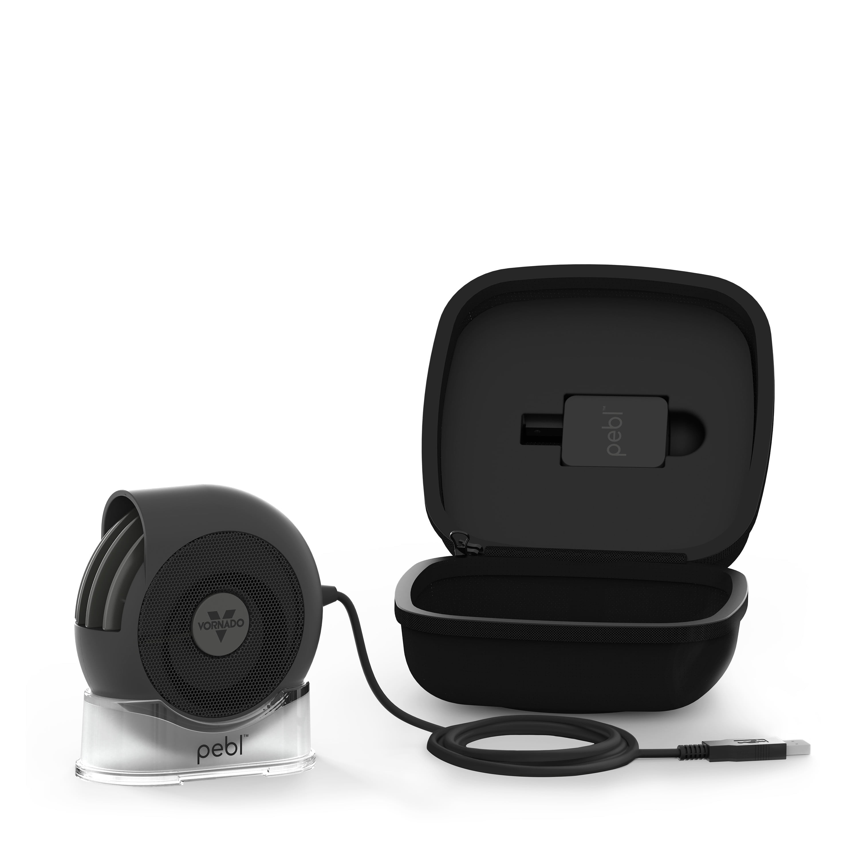 Vornado PEBL PAK Portable Desk and Travel Fan with Carry Case, USB ...