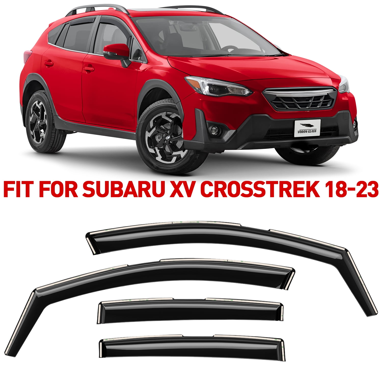 Voron Glass In-Channel Extra Durable Rain Guards for Subaru XV ...