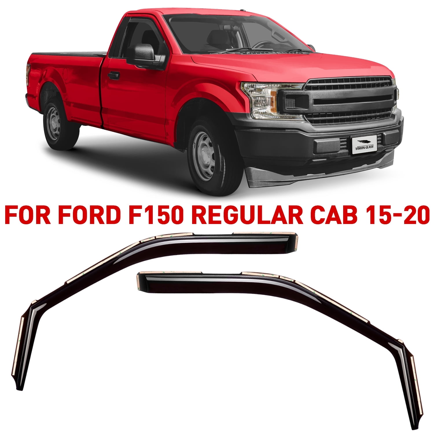 Voron Glass in-Channel Extra Durable Rain Guards for Trucks Ford F-150 ...