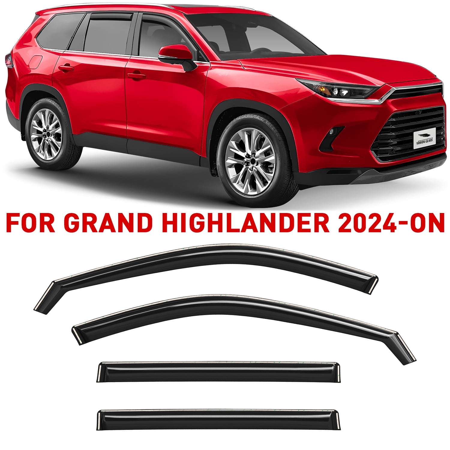 Voron Glass In-Channel Extra Durable Rain Guards for Toyota Grand ...