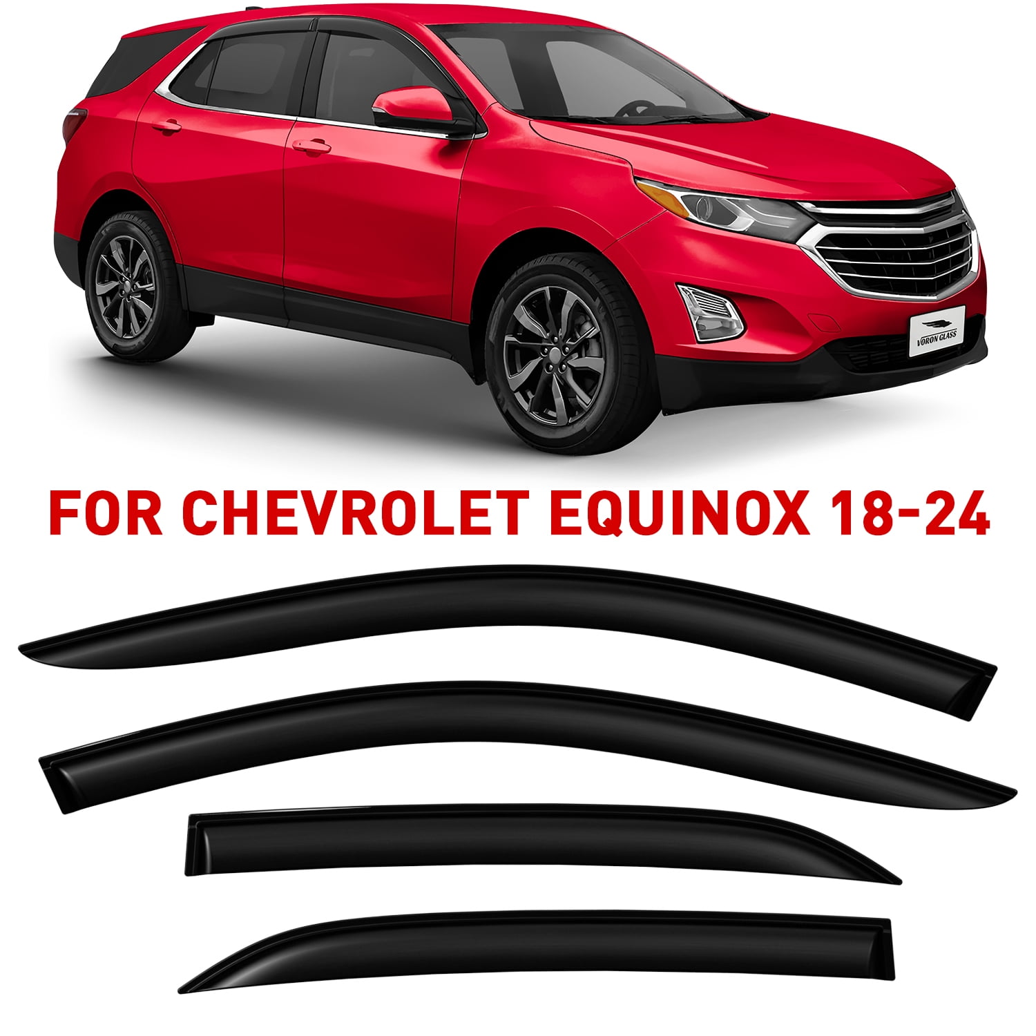 Voron Glass Tape-on Extra Durable Rain Guards for Chevrolet (Chevy ...