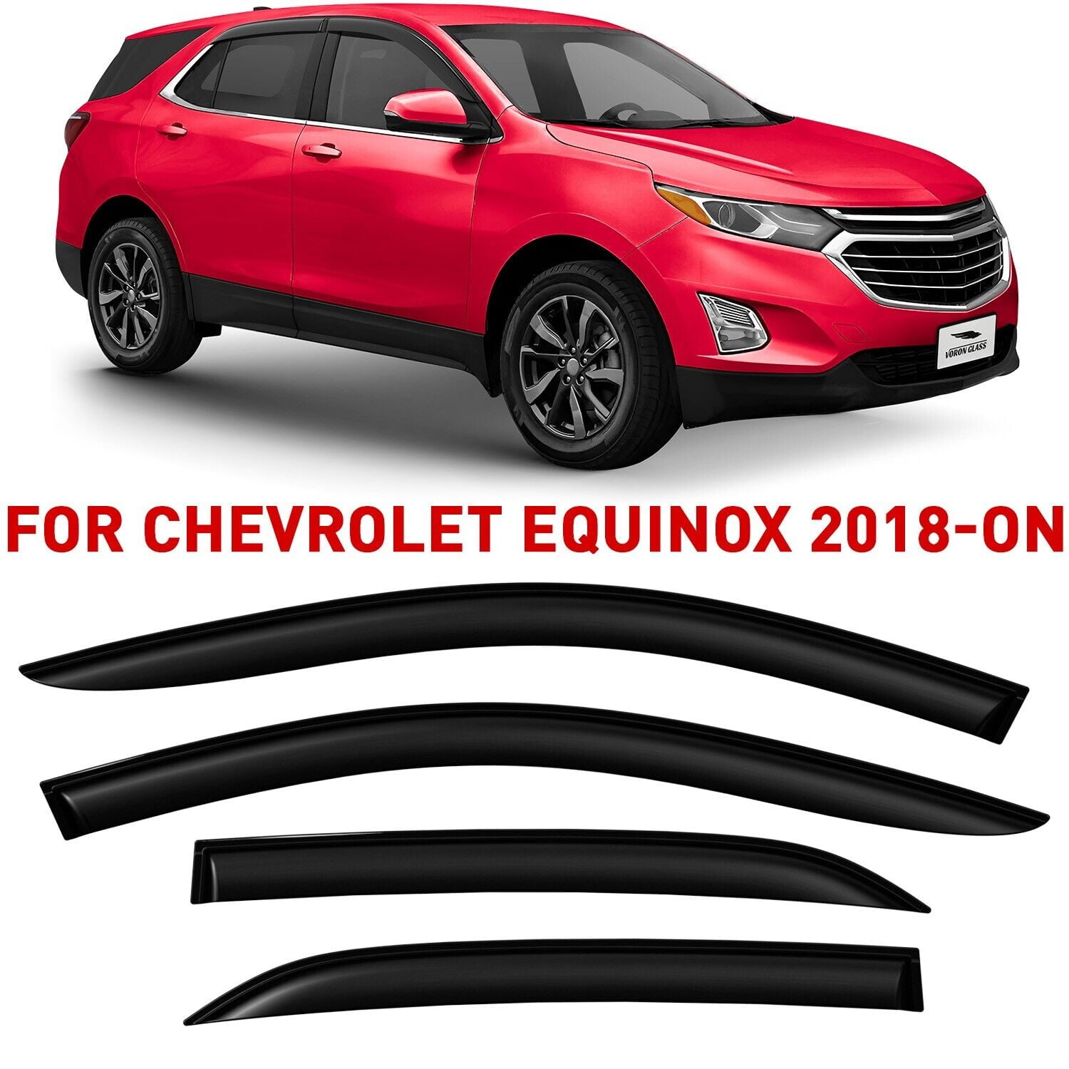 Voron Glass Tape-on Extra Durable Rain Guards for Chevrolet (Chevy ...