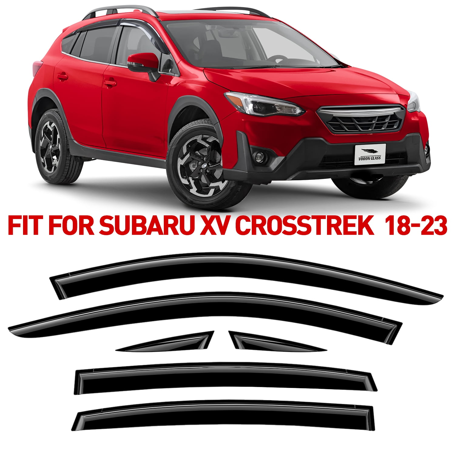 Voron Glass Rain Guards for Subaru XV Crosstrek 2018-2024, Window ...