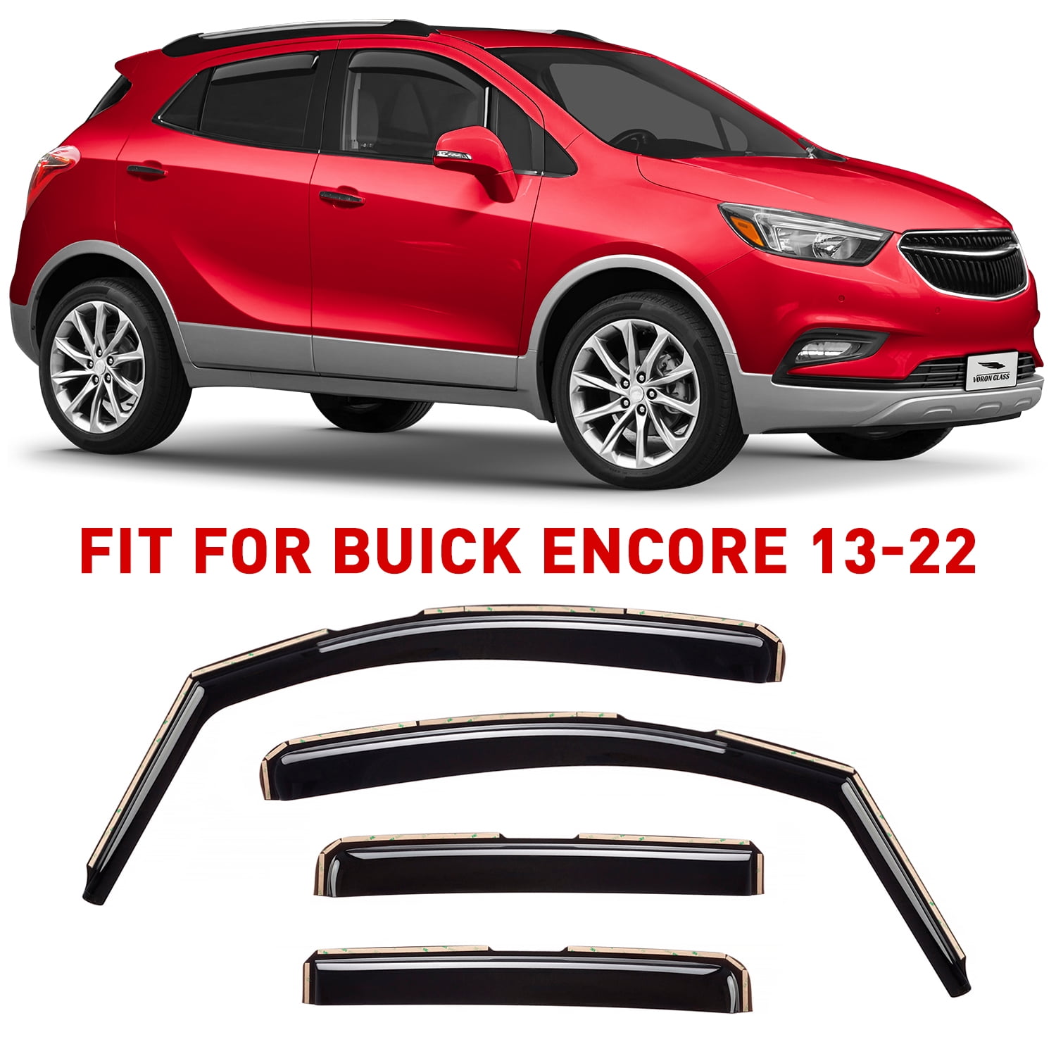 Voron Glass in-Channel Extra Durable Rain Guards for Buick Encore 2013 ...