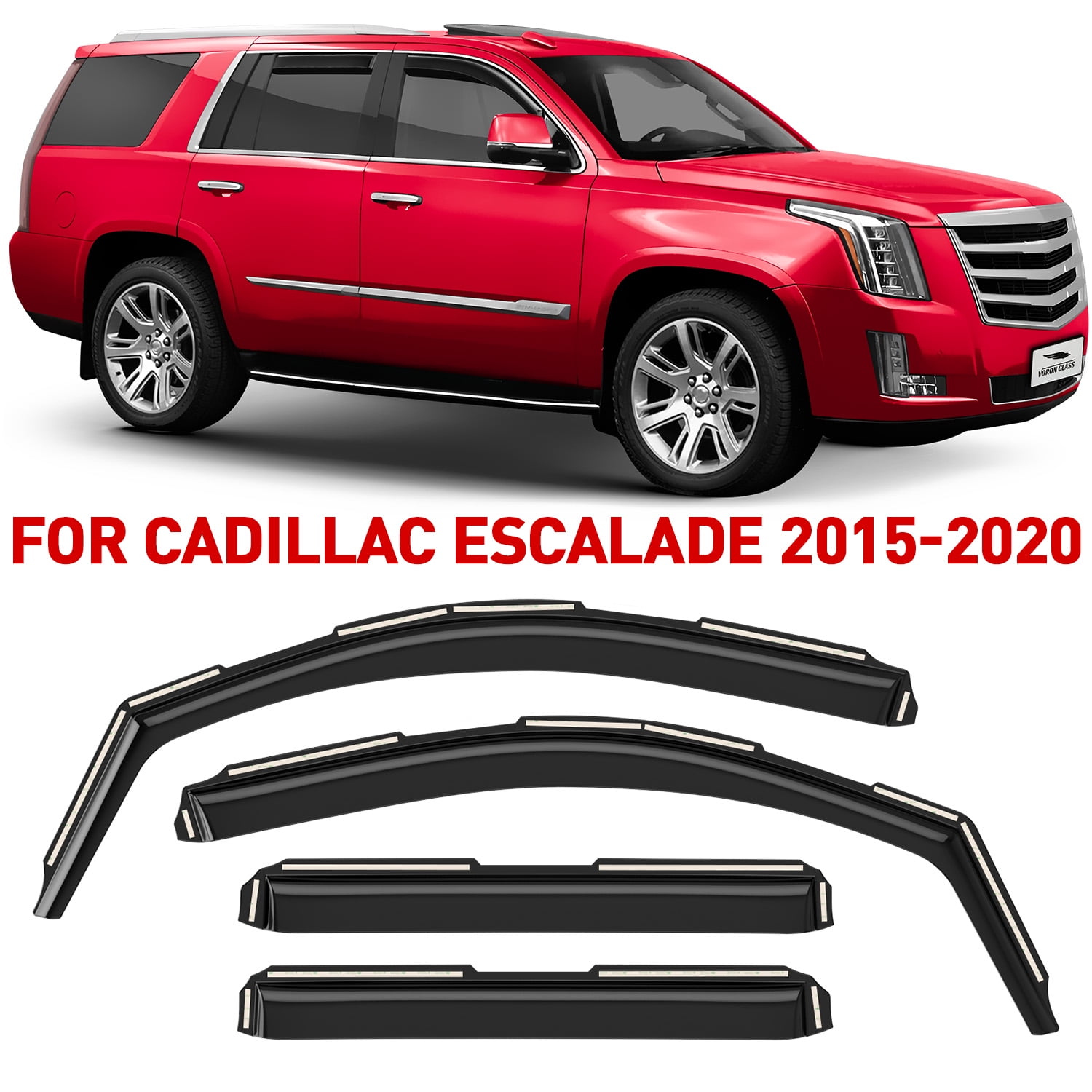 Voron Glass in-Channel Extra Durable Rain Guards for Cadillac Escalade ...