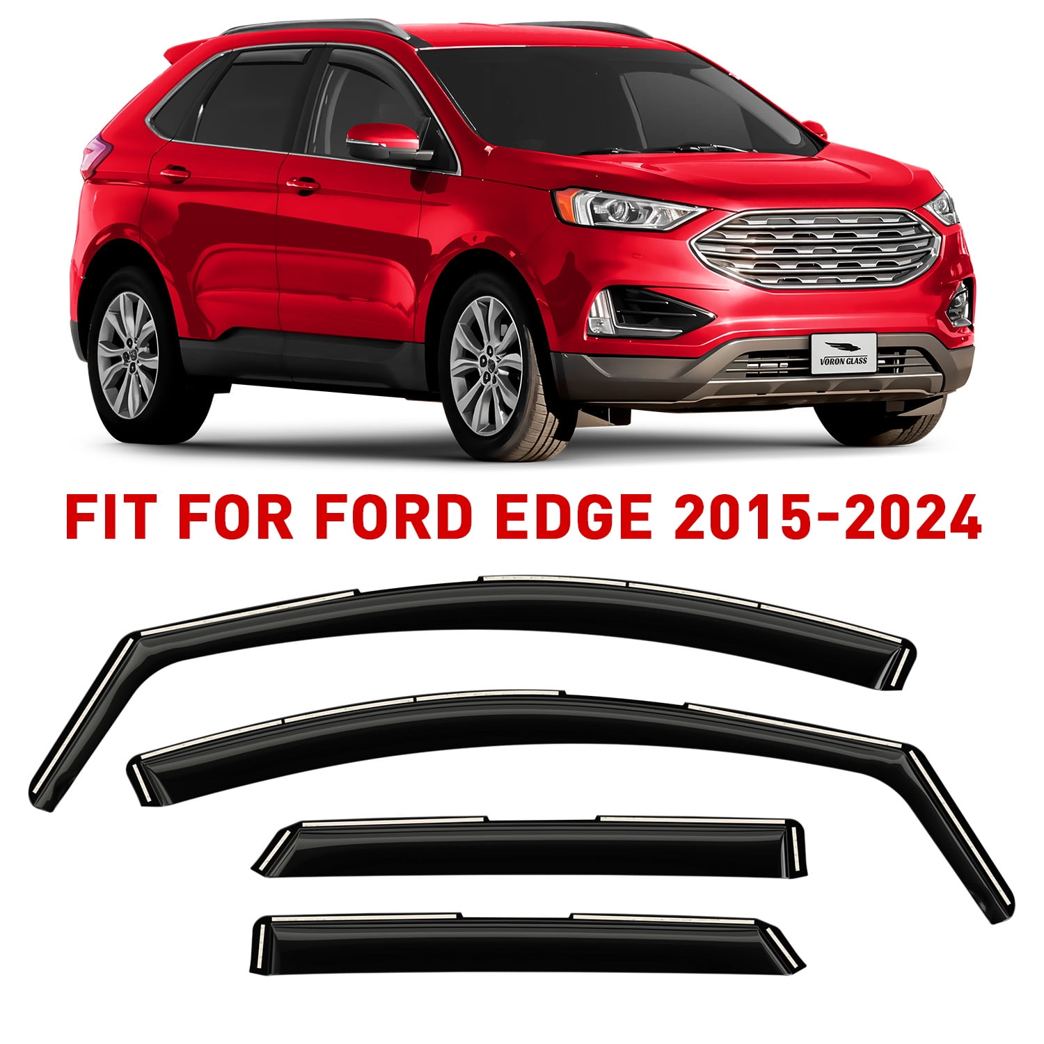 Voron Glass in-Channel Extra Durable Rain Guards for Ford Edge 2015 ...
