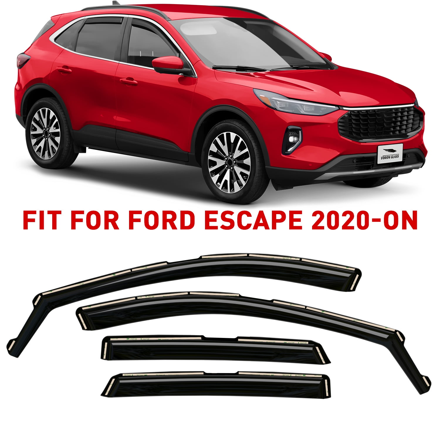 Voron Glass Rain Guards, In-Channel Window Deflectors for Ford Escape ...