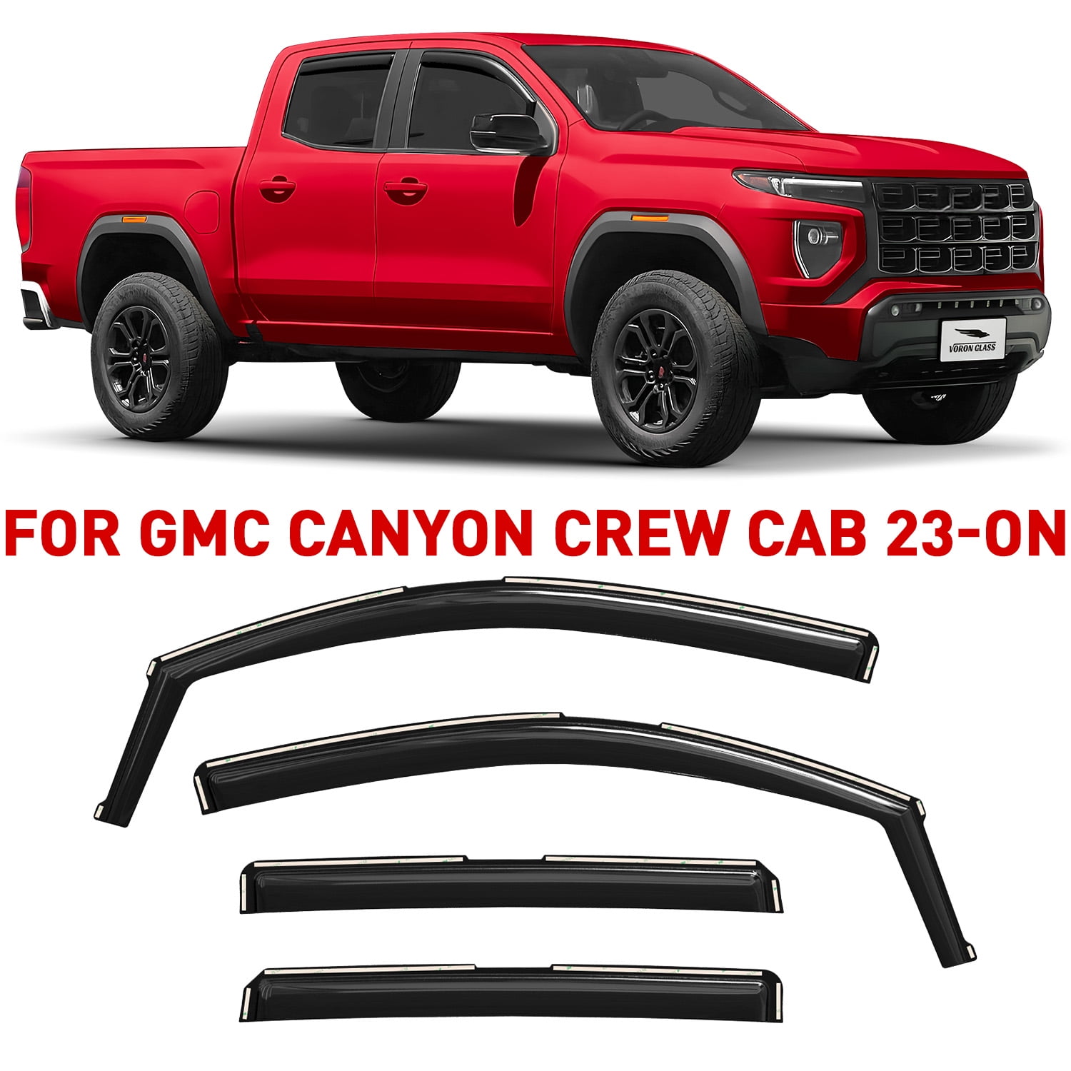 Voron Glass in-Channel Extra Durable Rain Guards for GMC Canyon 2023 ...