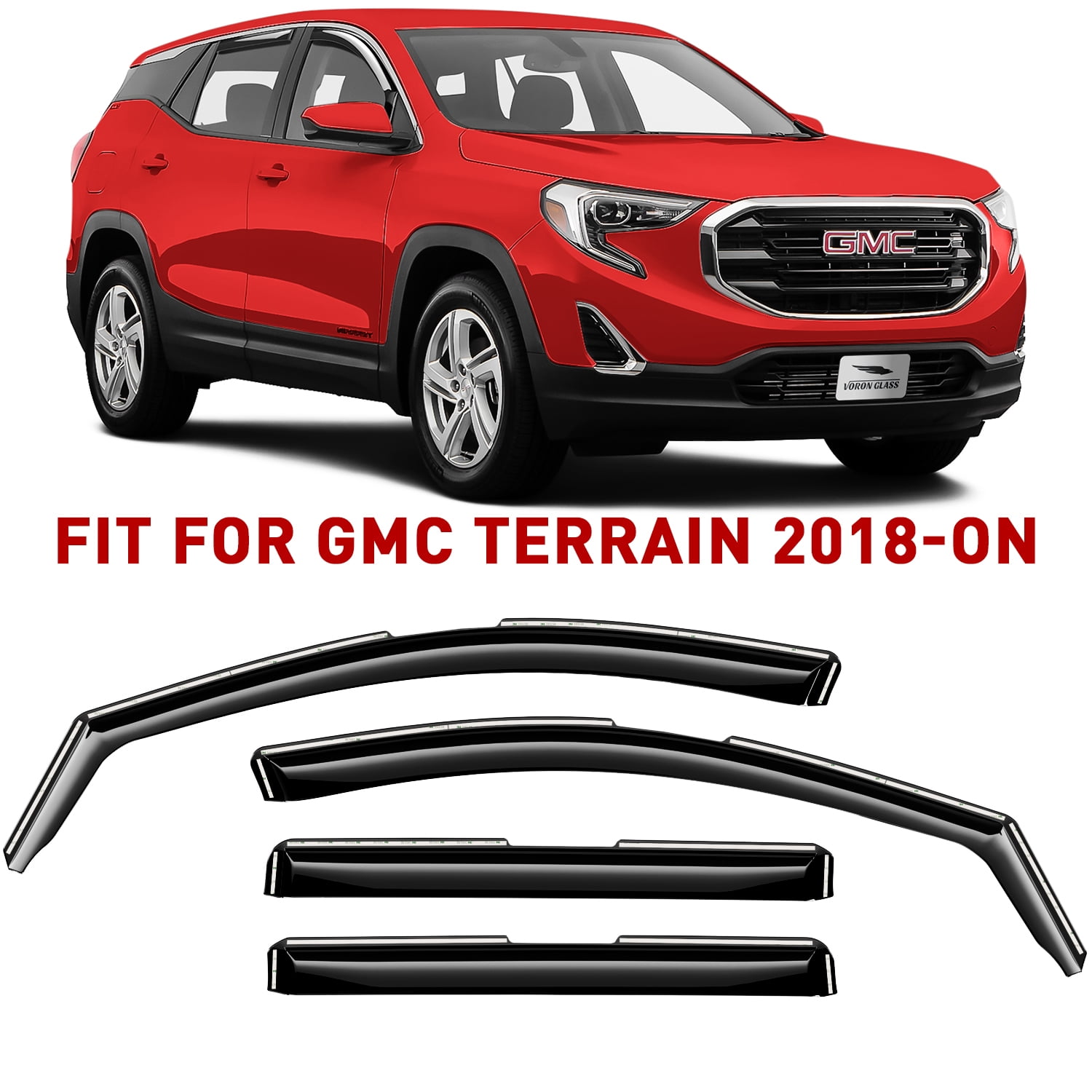 Voron Glass in-Channel Extra Durable Rain Guards for GMC Terrain 2018 ...