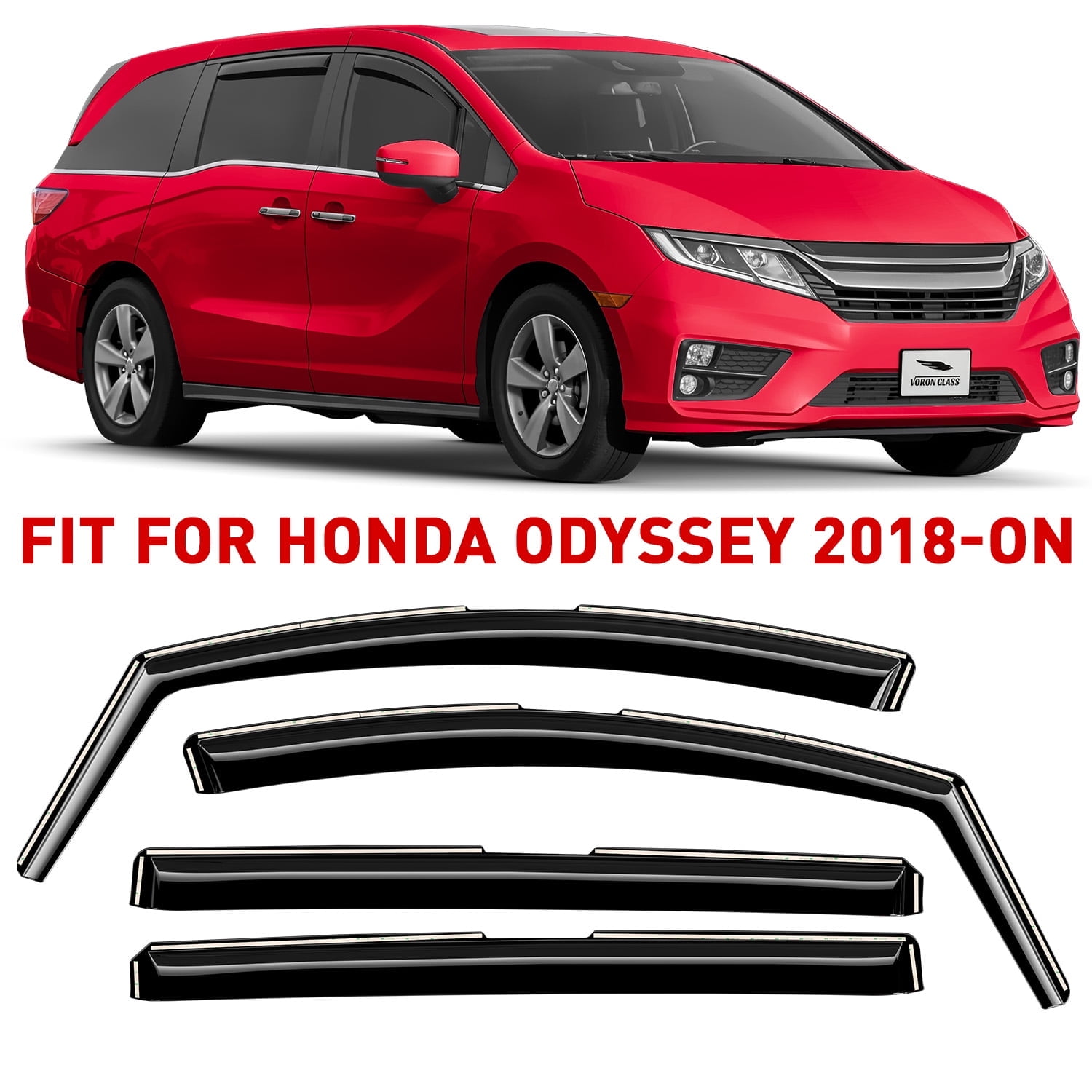 Voron Glass in-Channel Extra Durable Rain Guards for Honda Odyssey 2018 ...