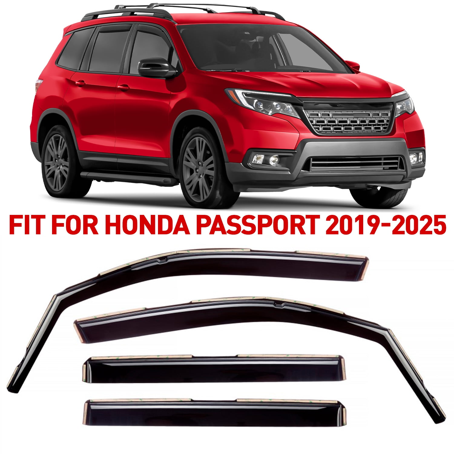 Voron Glass in-Channel Extra Durable Rain Guards for Honda Passport ...