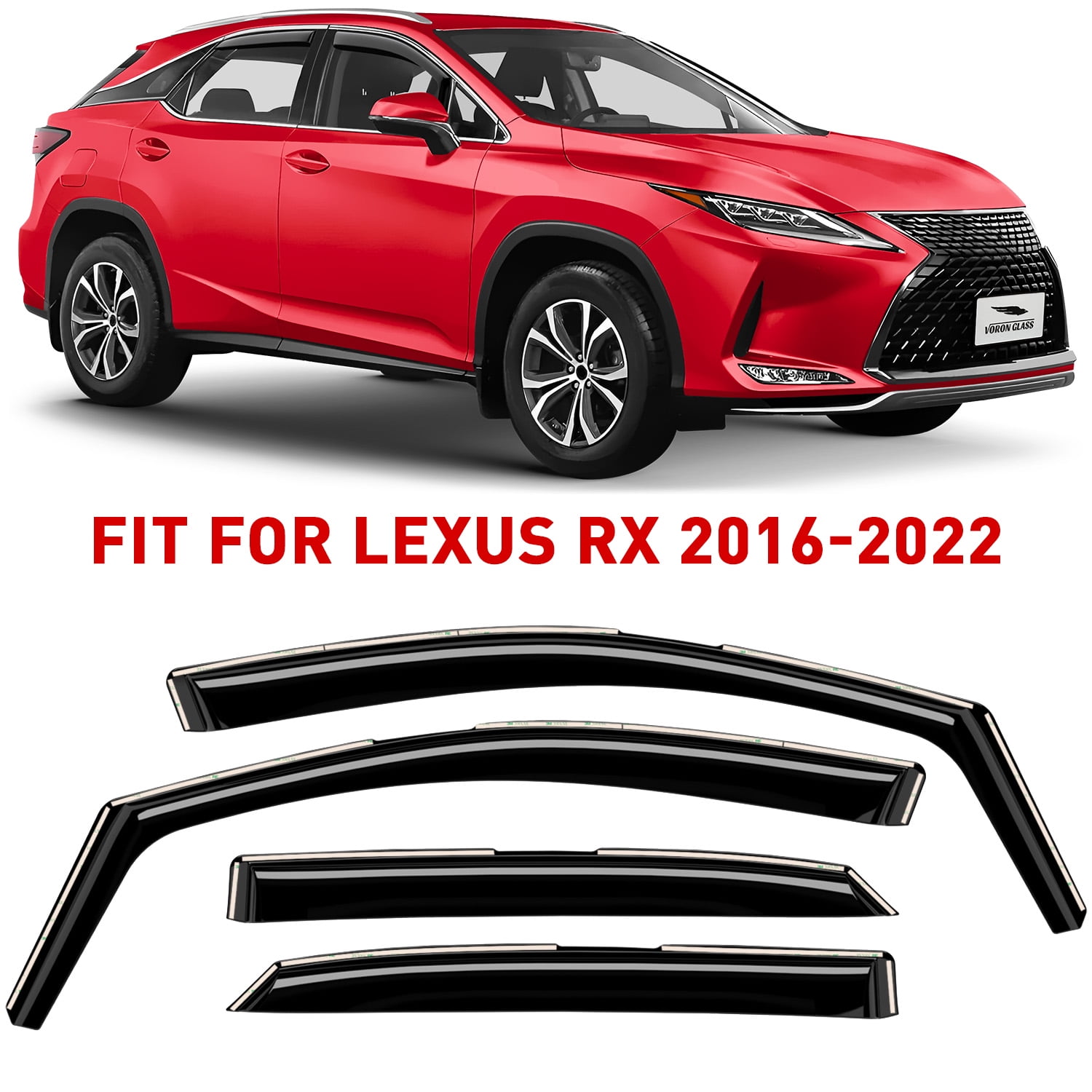 Voron Glass in-Channel Extra Durable Rain Guards for Lexus RX 350, 450H ...