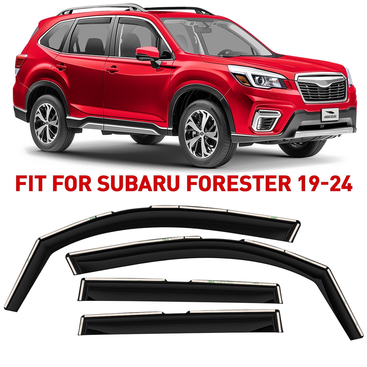 Voron Glass in-Channel Extra Durable Rain Guards for Subaru Forester ...