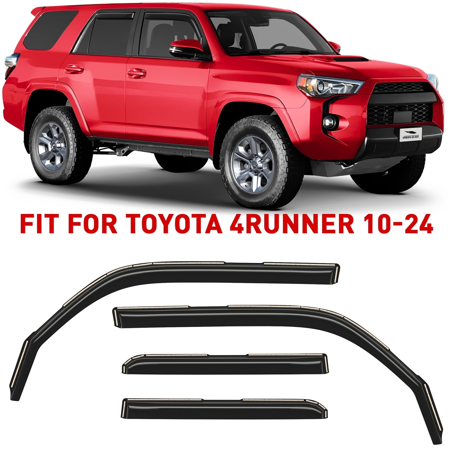 Voron Glass in-Channel Extra Durable Rain Guards for Toyota 4Runner ...