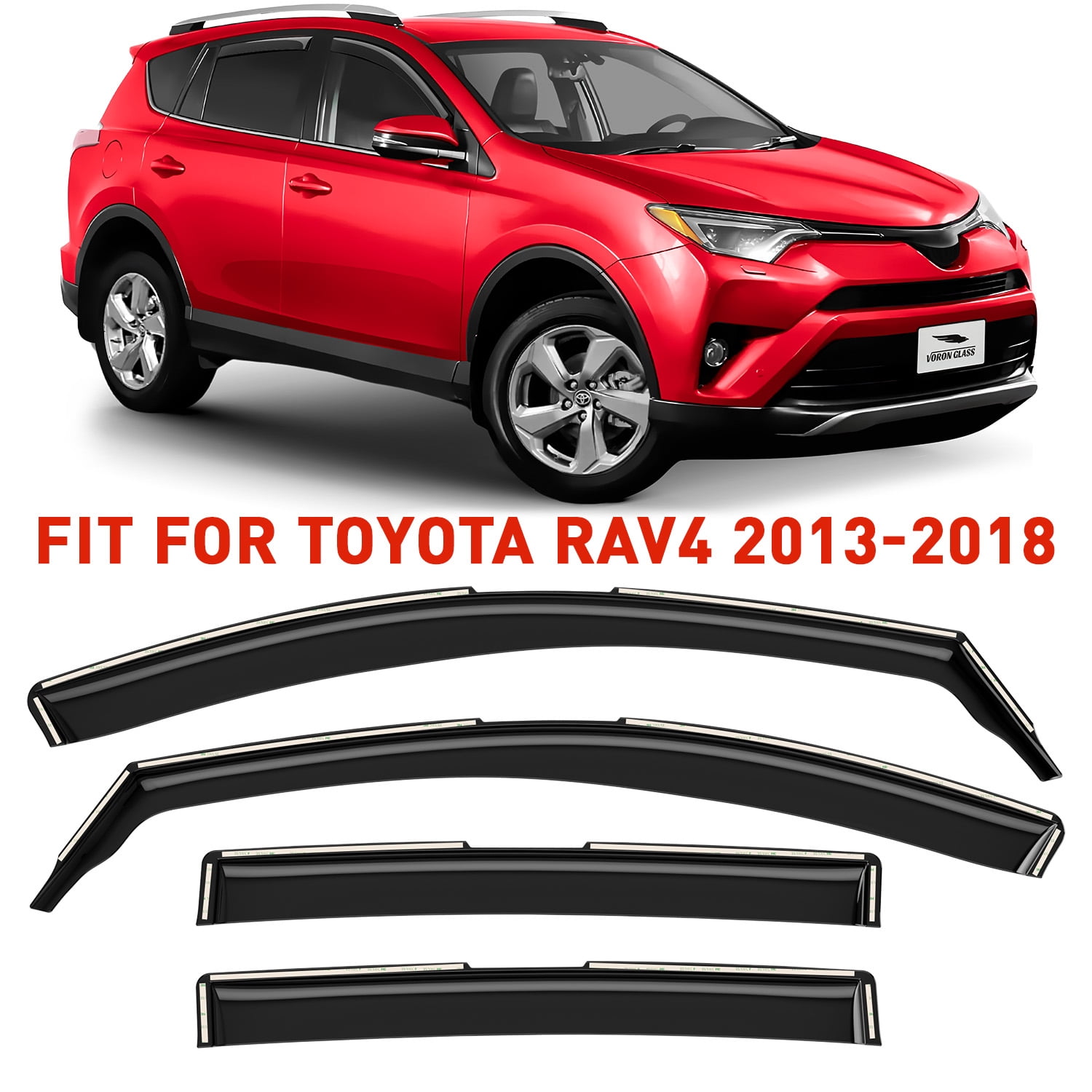 Voron Glass in-Channel Extra Durable Rain Guards for Toyota RAV4 2013 ...