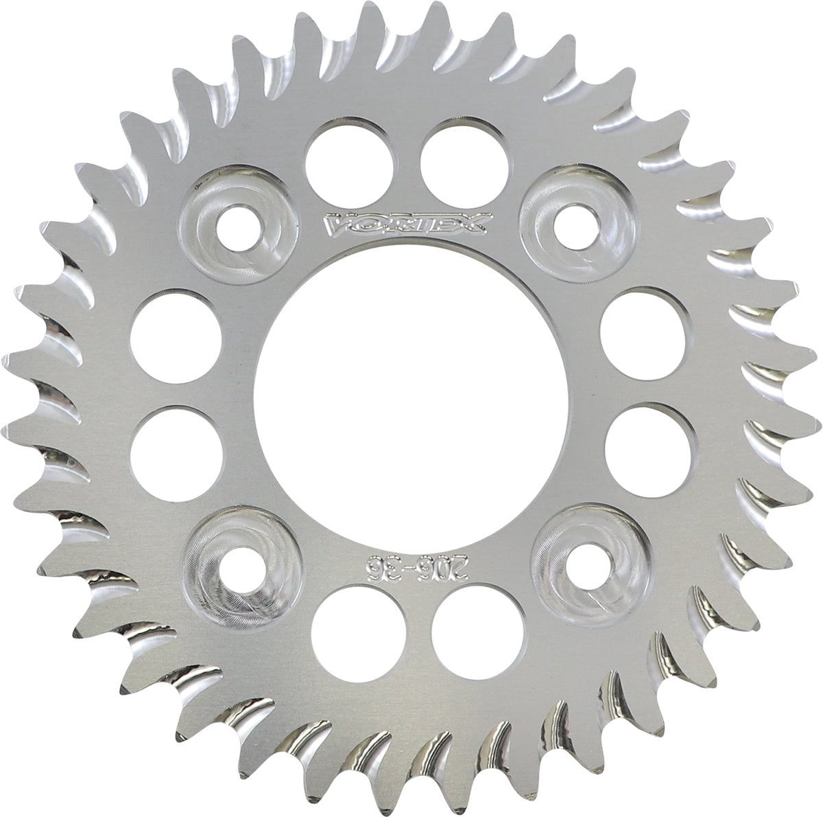 Vortex Aluminum Rear Sprocket, Silver, 36 Tooth, 420 Chain Size (206-36 ...