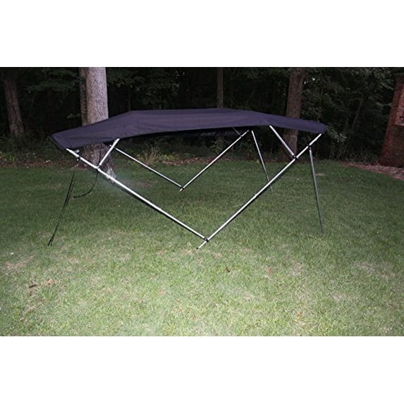 Vortex 4 Bow Black Bimini Top 10' Long Complete Kit - Walmart.com