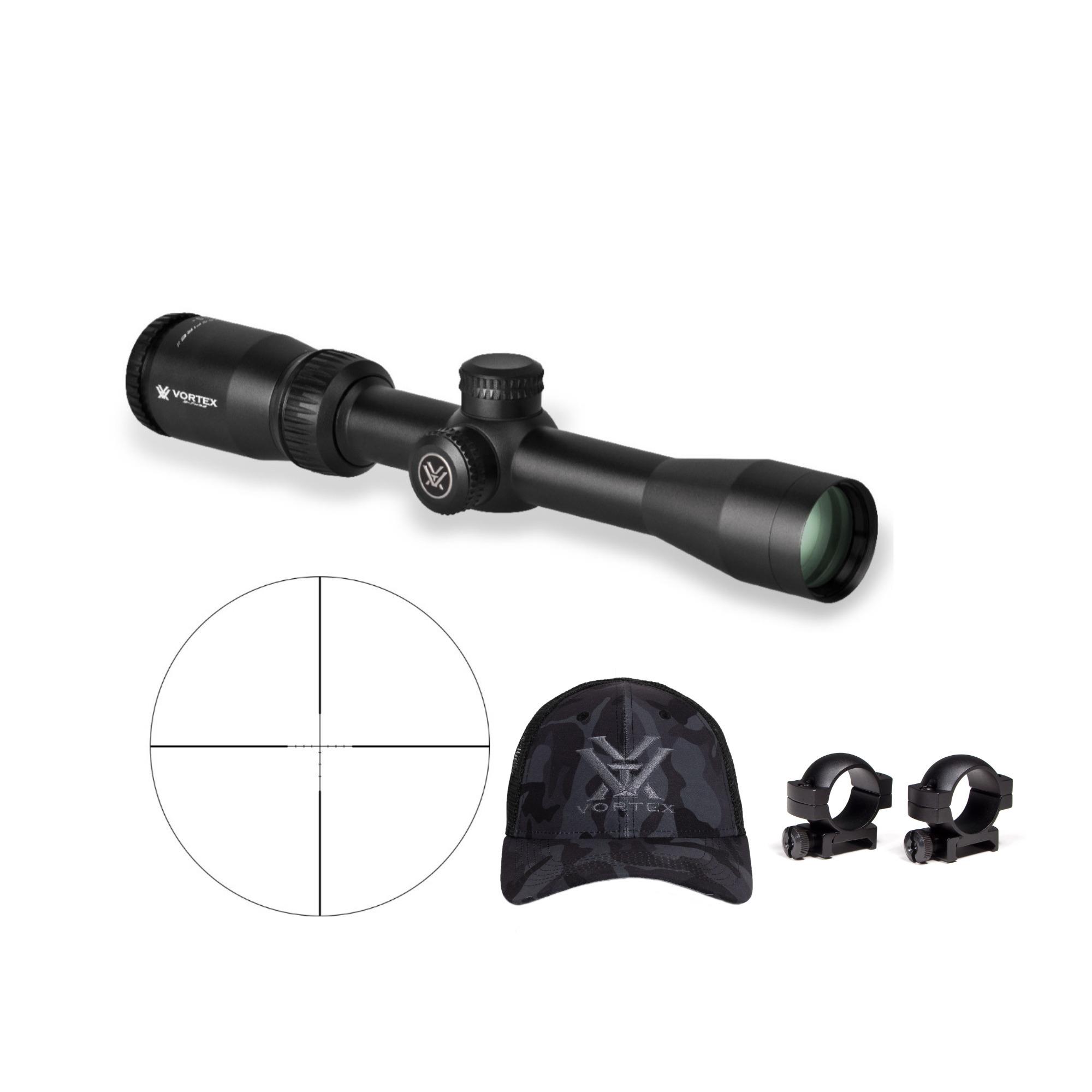 Simmons .22 Mag 4X32mm Truplex Riflescope W/Rings - Matte Finish, 1 ...