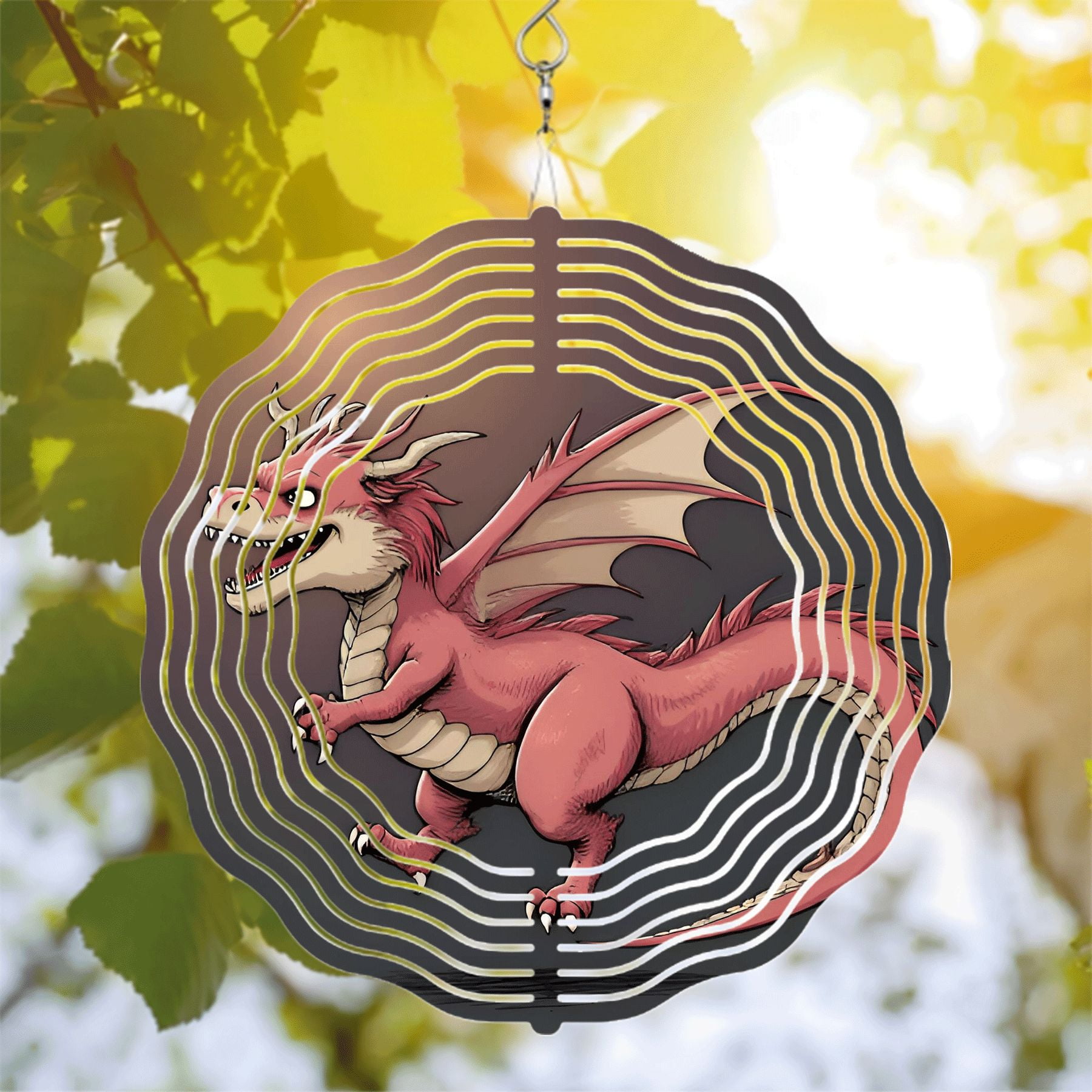 Vortex Design Metal Wind Spinner Spiky Features & Wings - Stunning Yard ...